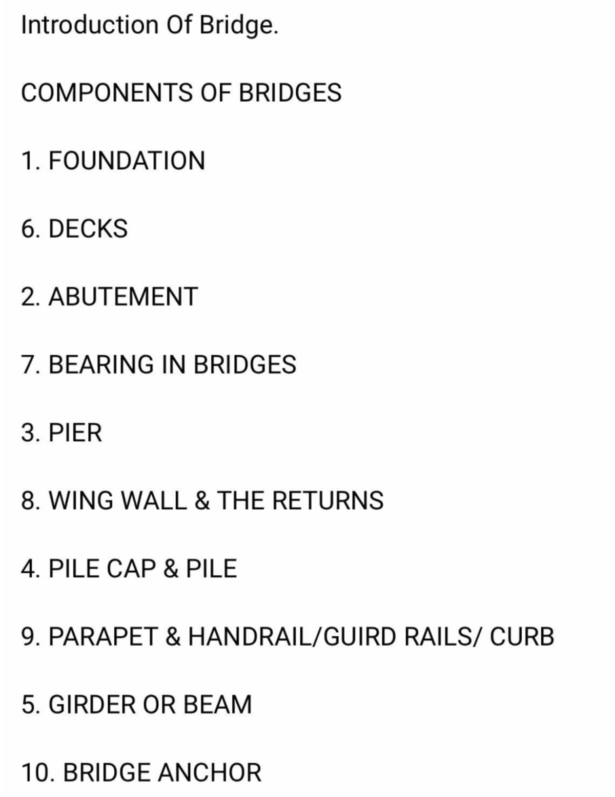 Bridge Components and Requirements: An Overview - Studocu