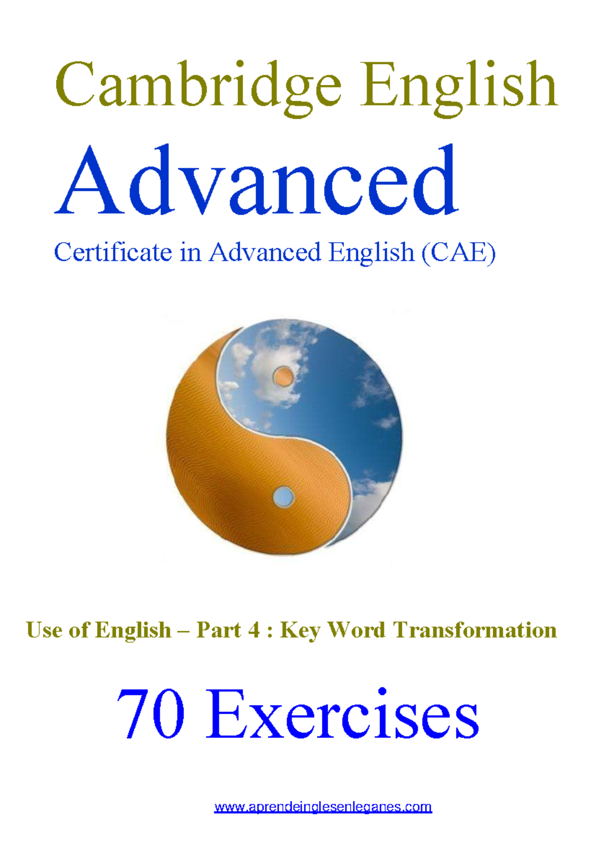 70 CAE Use of English Part 4: Key Word Transformations Exercises - Studocu