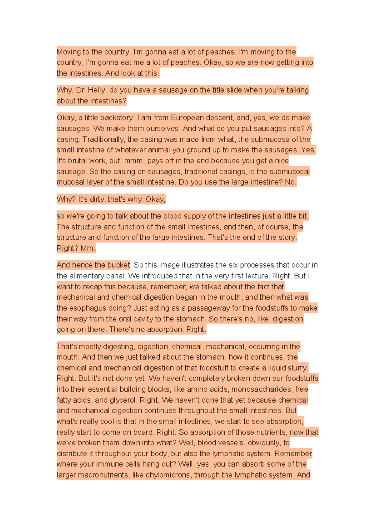 14-Intestines W 2026 - Lecture Notes on Intestinal Structure and ...