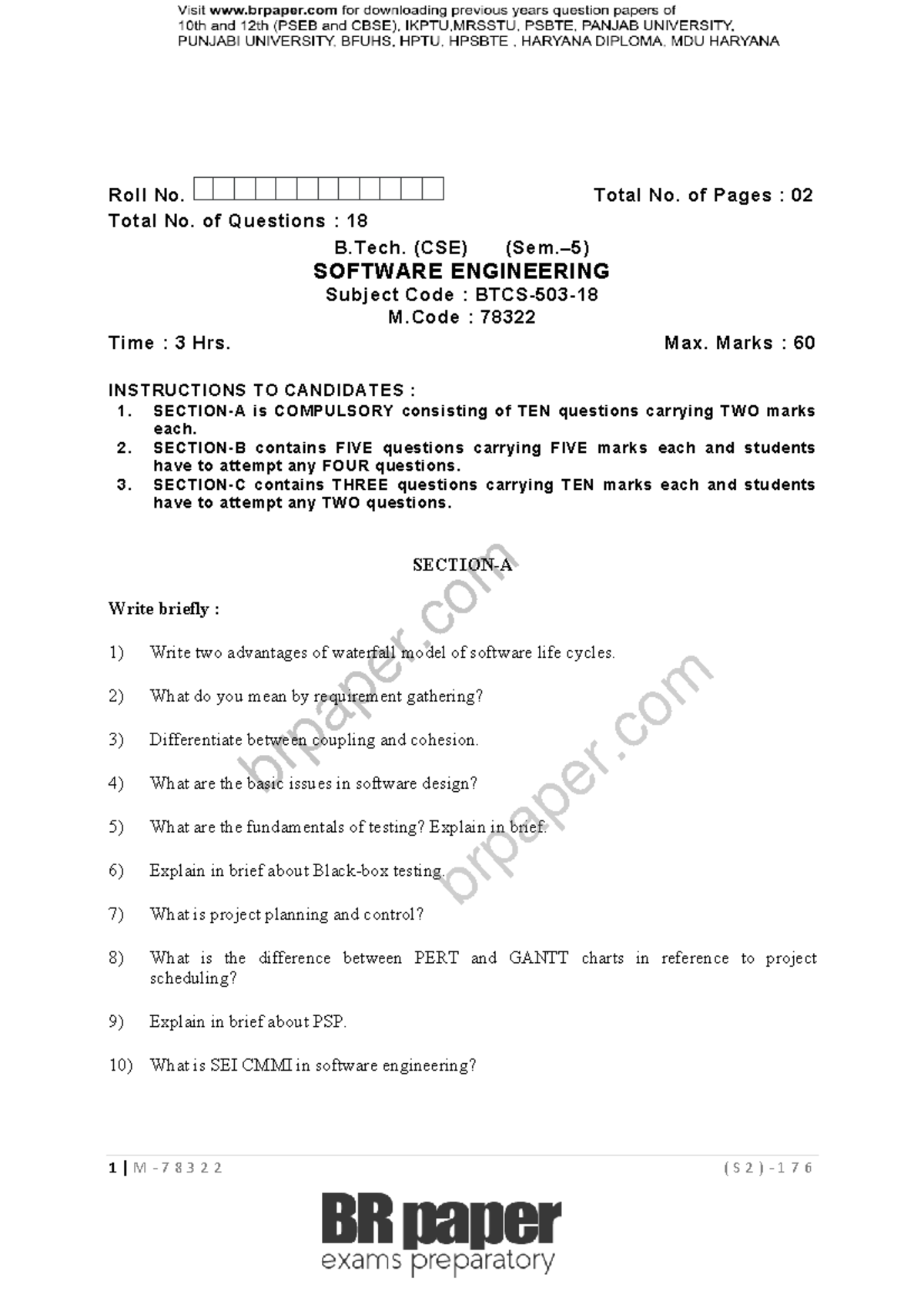 Software Engineering Midterm Exam (M.Code: 78322) - Dec 2021 - Studocu