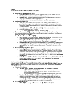 FIN 300 - Exam and final exam study guide - FIN 300 Final Exam Study ...