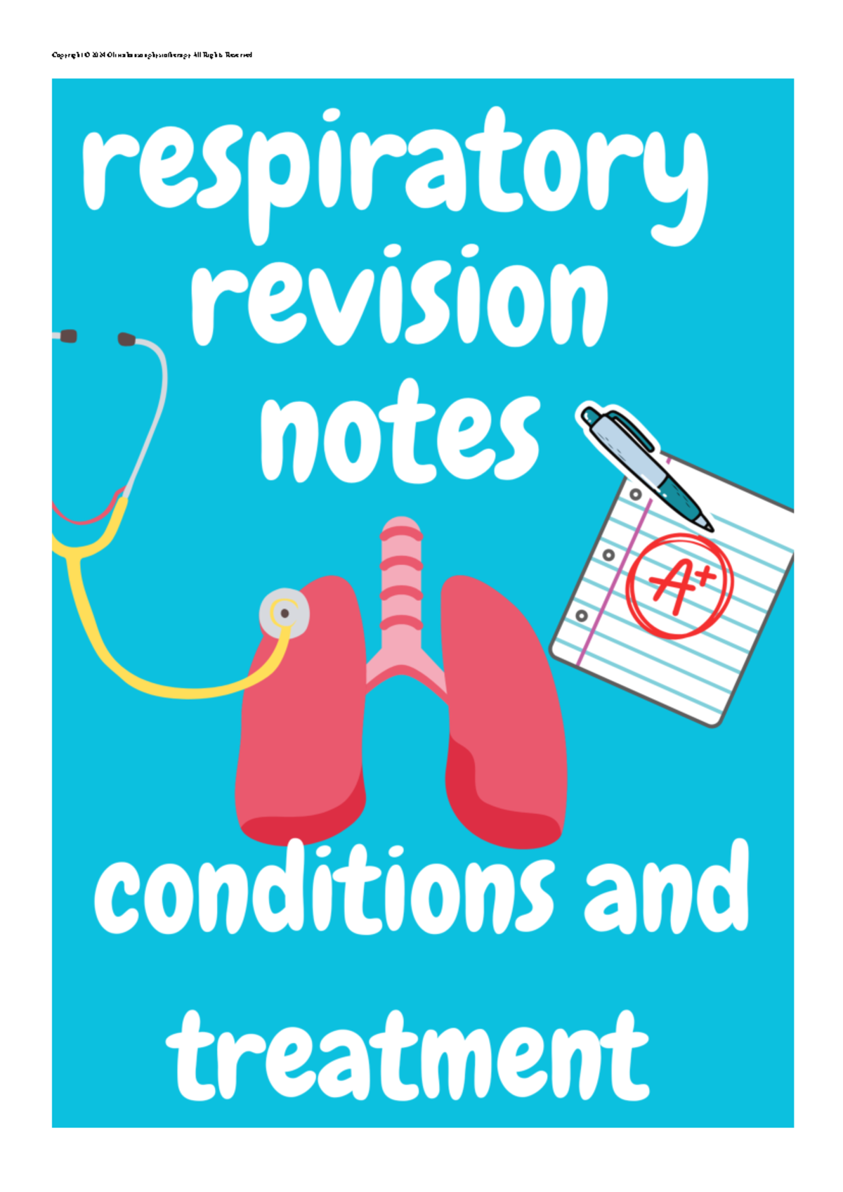 Respiratory Revision Notes for Physiotherapy (PHYS 2024) - Studocu