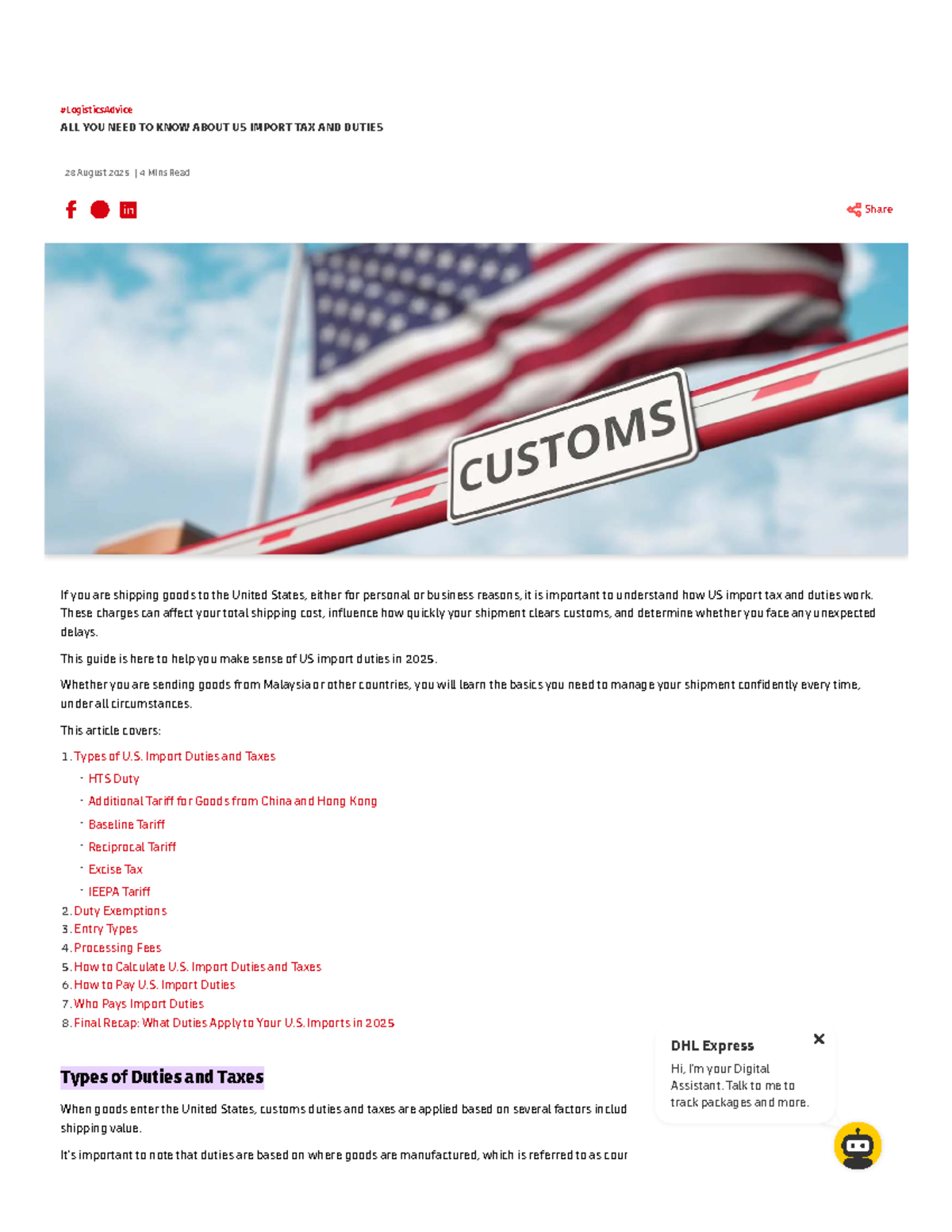 US Import Tax & Duties Guide for 2025: Key Insights & Updates - Studocu