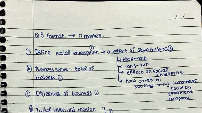17 marker format - u can do this and it's good - Business Management HL ...