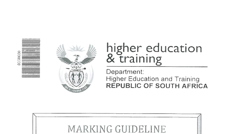 Building Drawing N2: Marking Guidelines for August 2014 Exam - Studocu