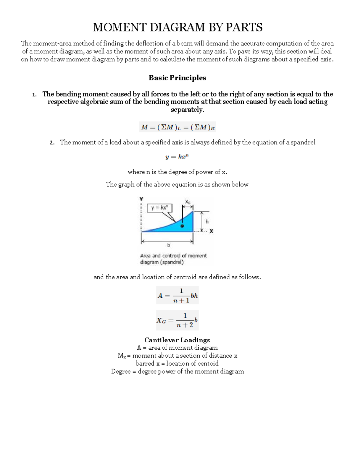 LEC 2 - Moment Diagram by Parts: Calculation Methods and Principles ...