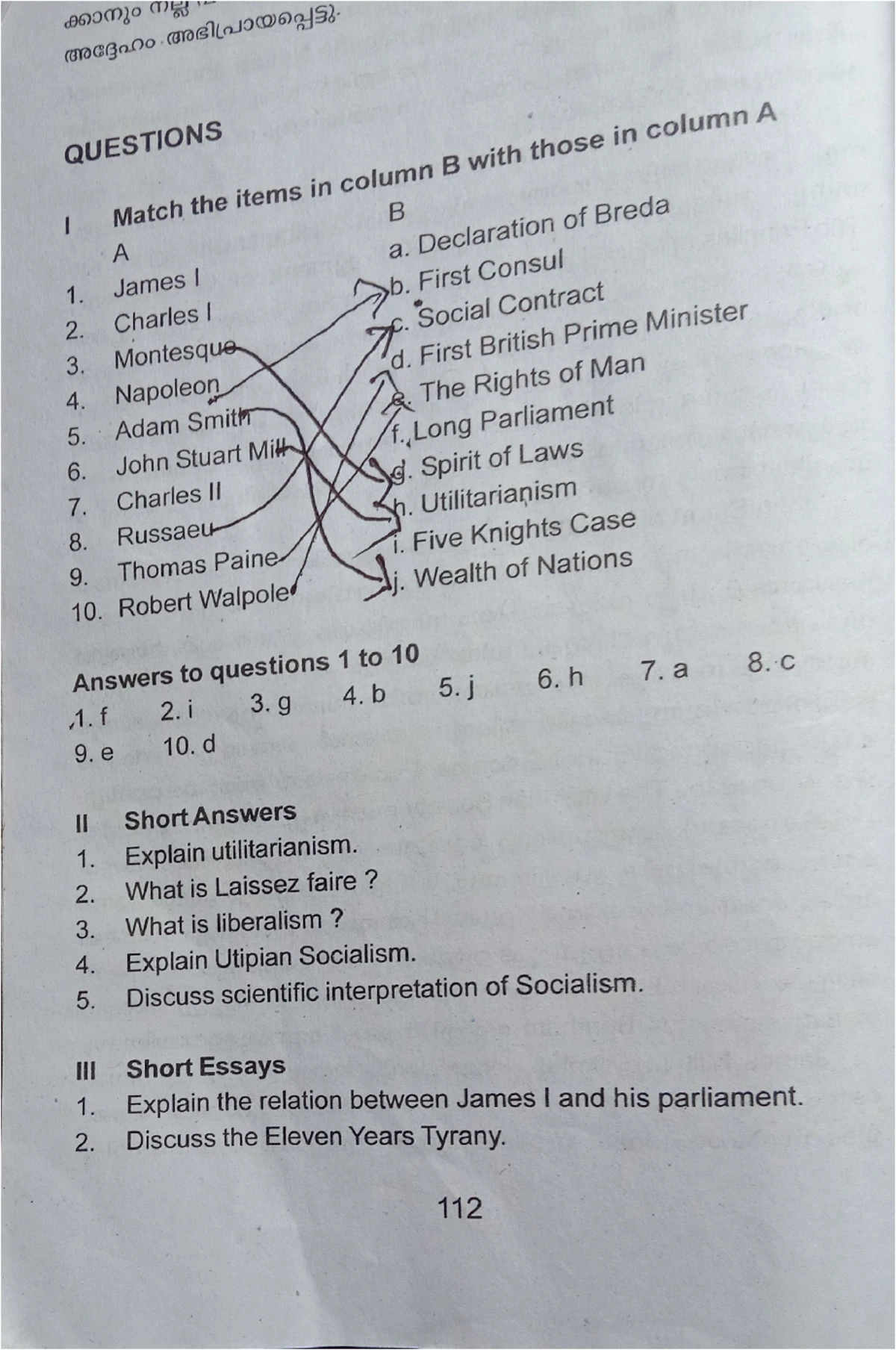 Model qustion sem 4 history of modern world - HISTORY MODEL I. Answer ...