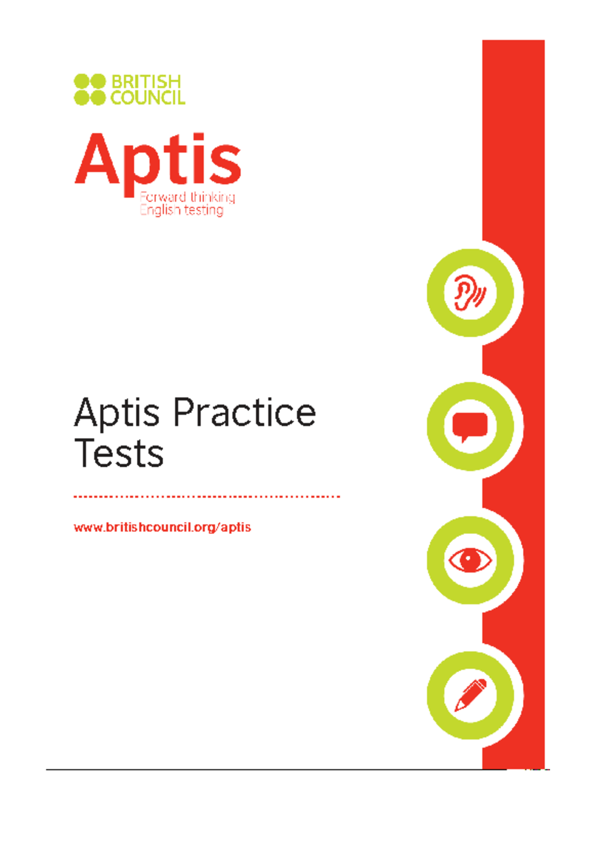 Aptis Practice - Test Formats and Sample Questions - Studocu