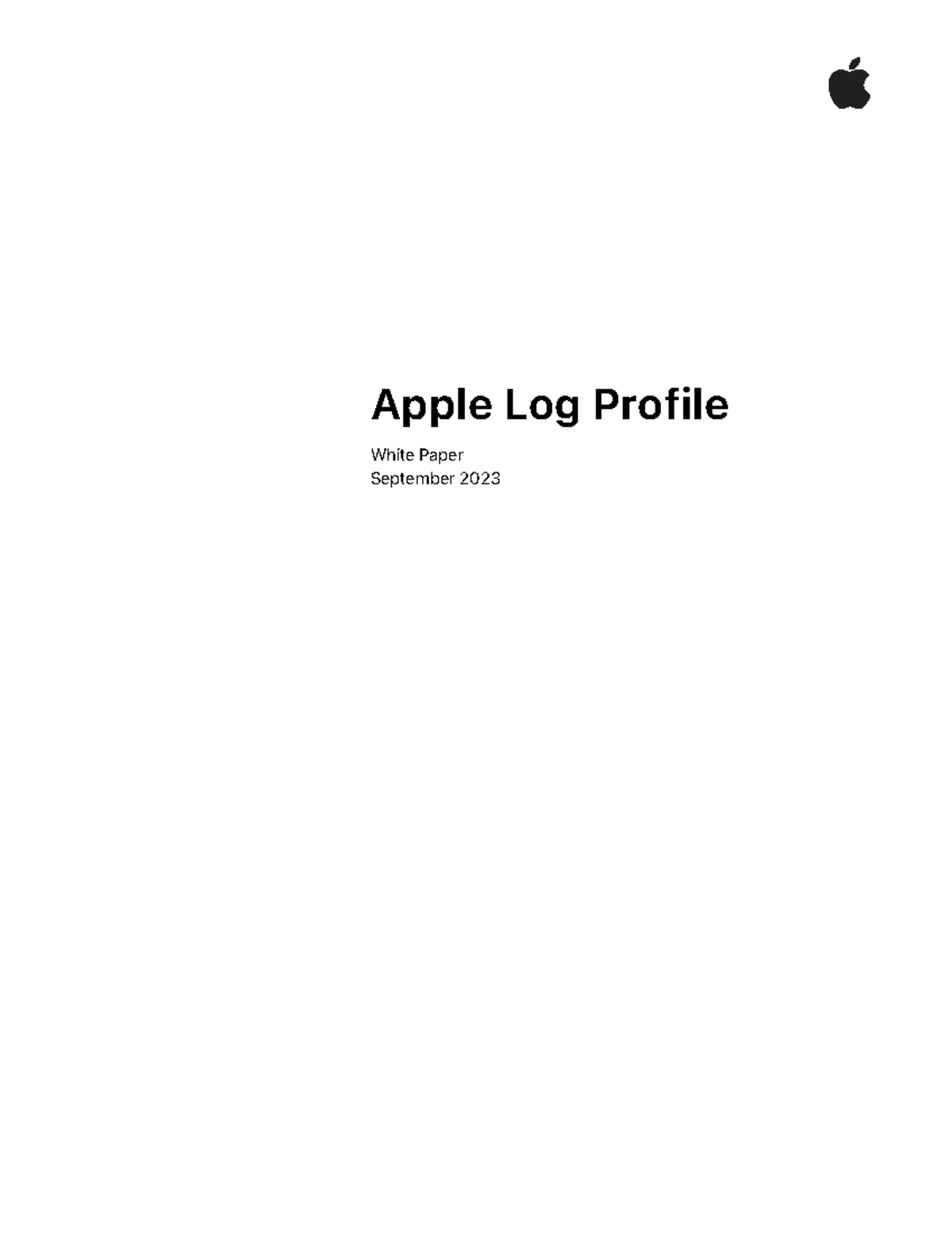 Apple Log Profile White Paper (Sept 2023) - Technical Overview - Studocu