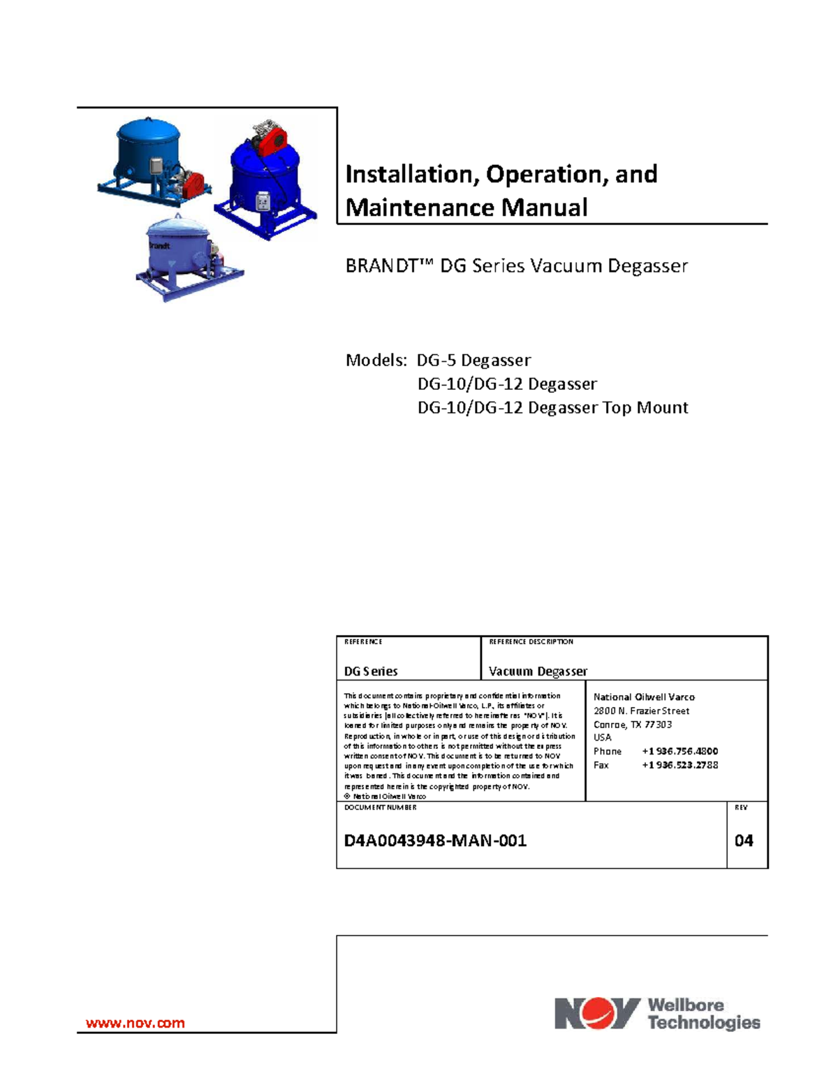 DG Series Vacuum Degasser Installation & Operation Manual (DG10) - Studocu