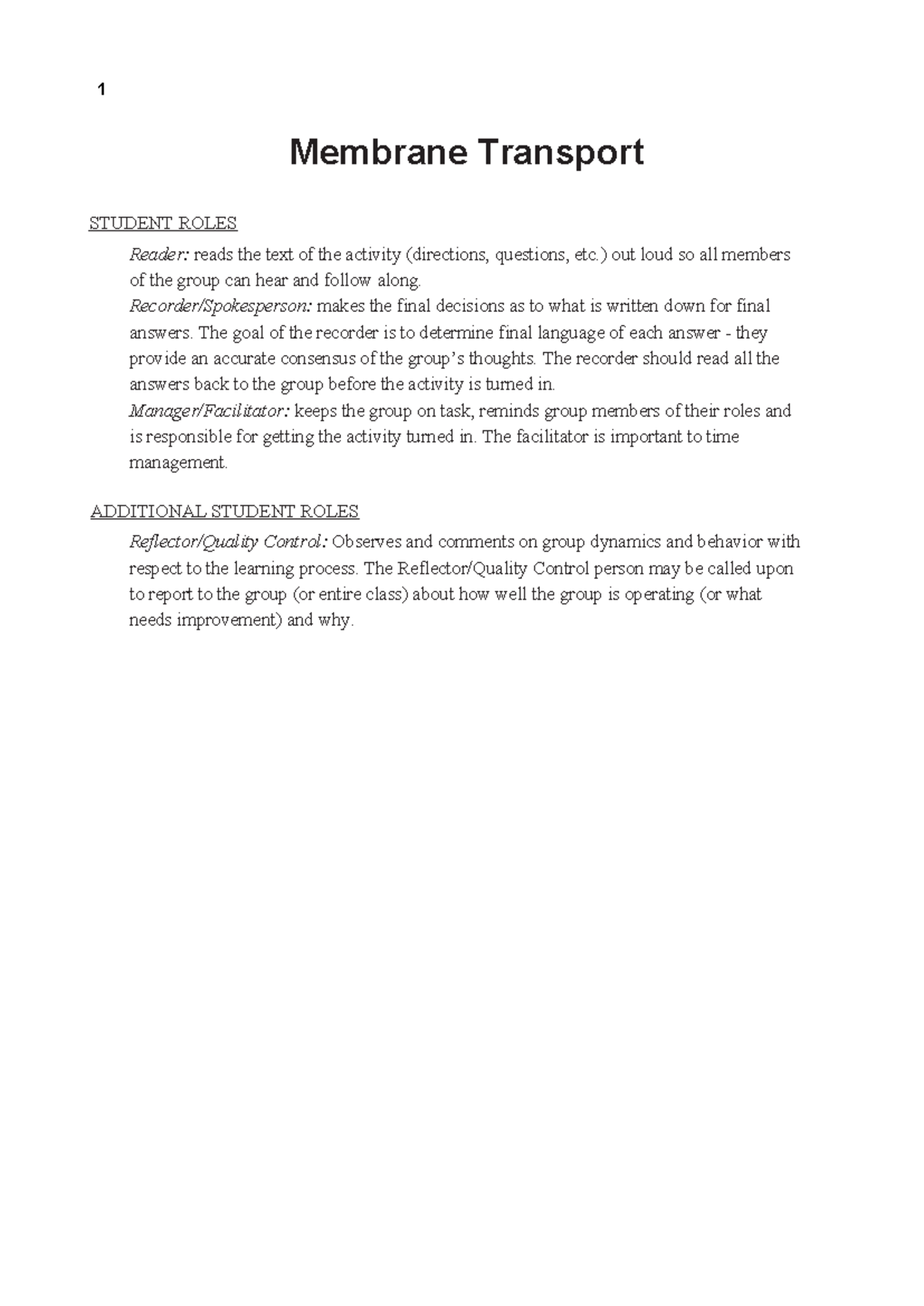 Membrane Transport Worksheet: Understanding Active & Passive Mechanisms ...