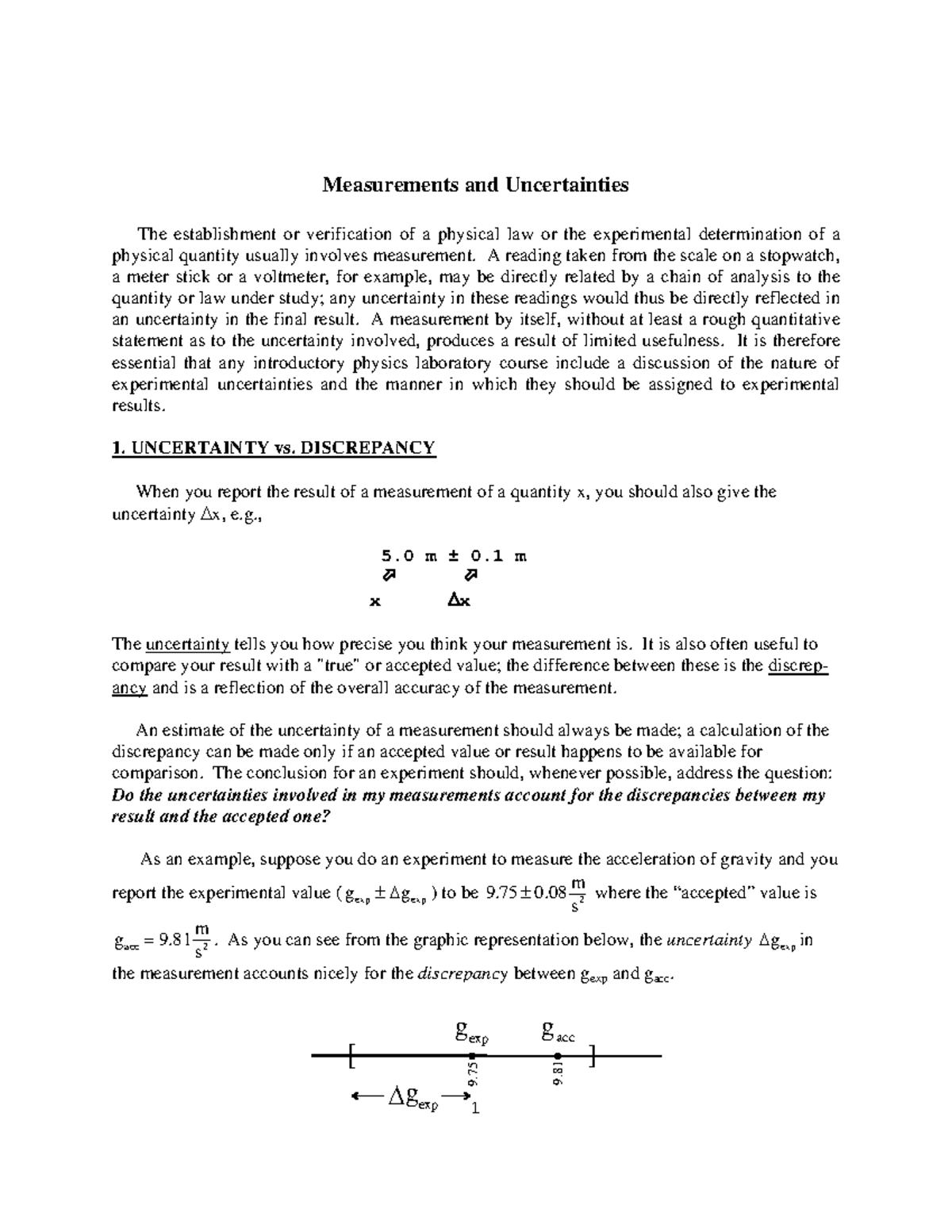 Physics 204B: Theory of Measurement Uncertainties and Analysis - Studocu