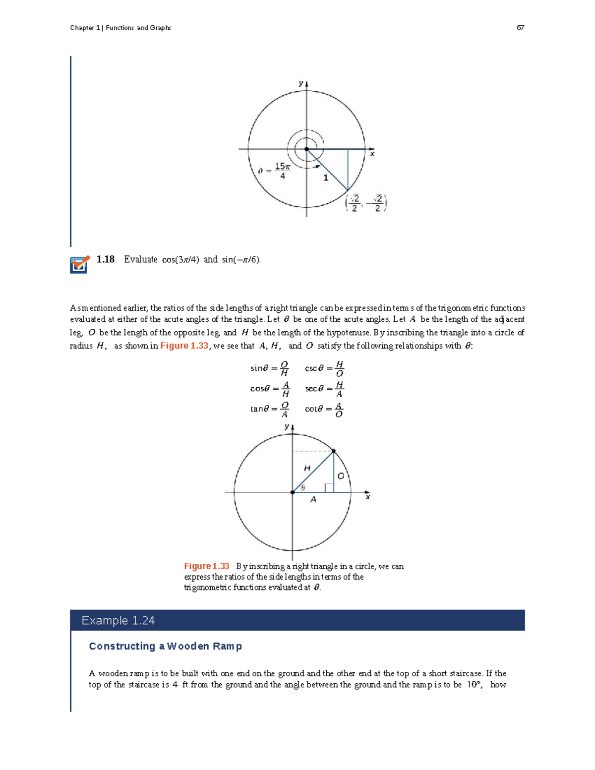 Chapter 1: Functions and Graphs - Trigonometric Ratios in Right ...