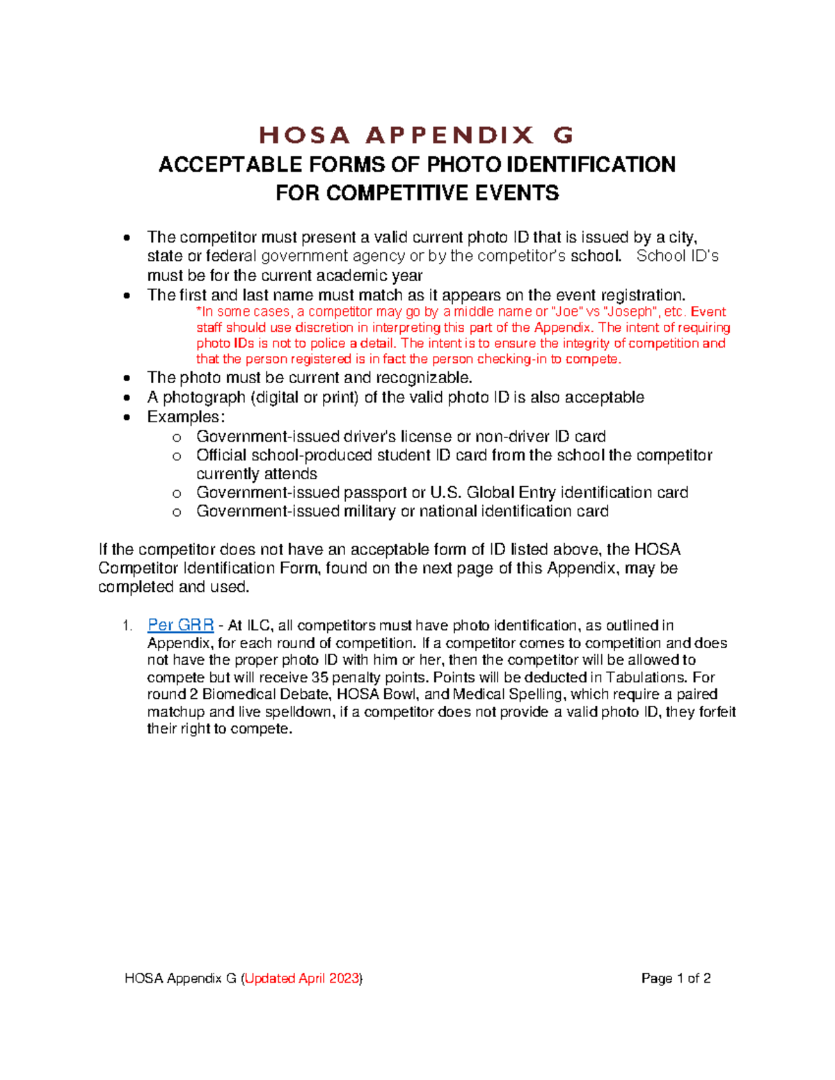HOSA Appendix G 22 April 14 - HOSA Appendix G (Updated April 2023) Page ...