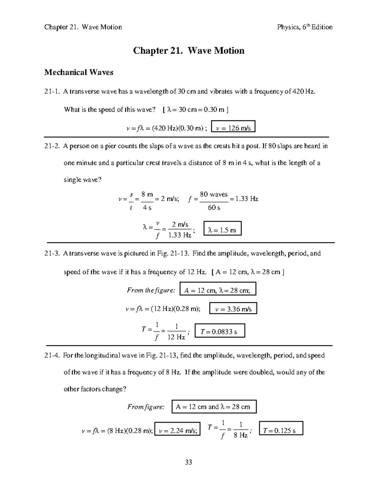 Solucionario del Capítulo 21 de Física - Paul E. Tippens (Physics, 6 ...
