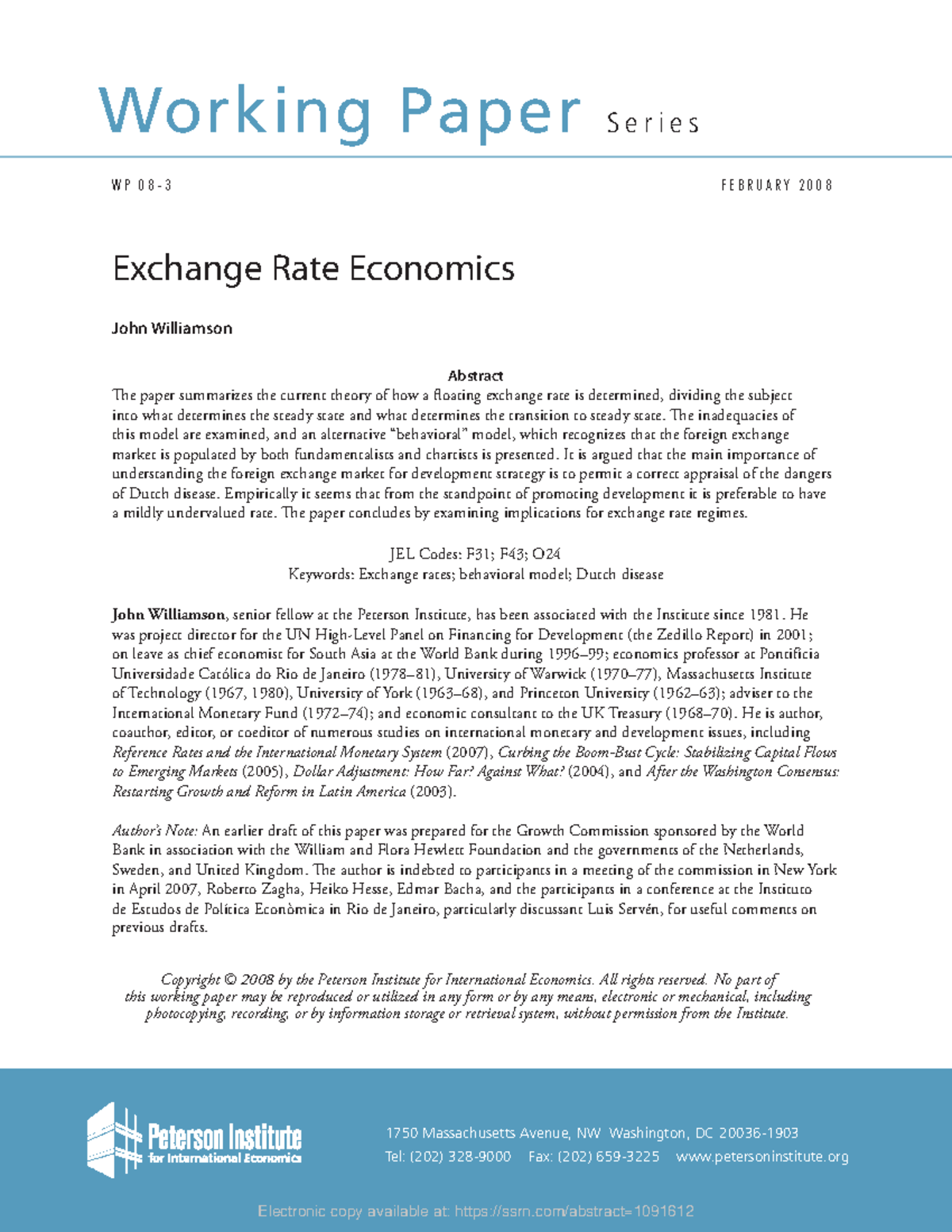 Exchange Rate Economics - Electronic copy available at: ssrn/abstract ...