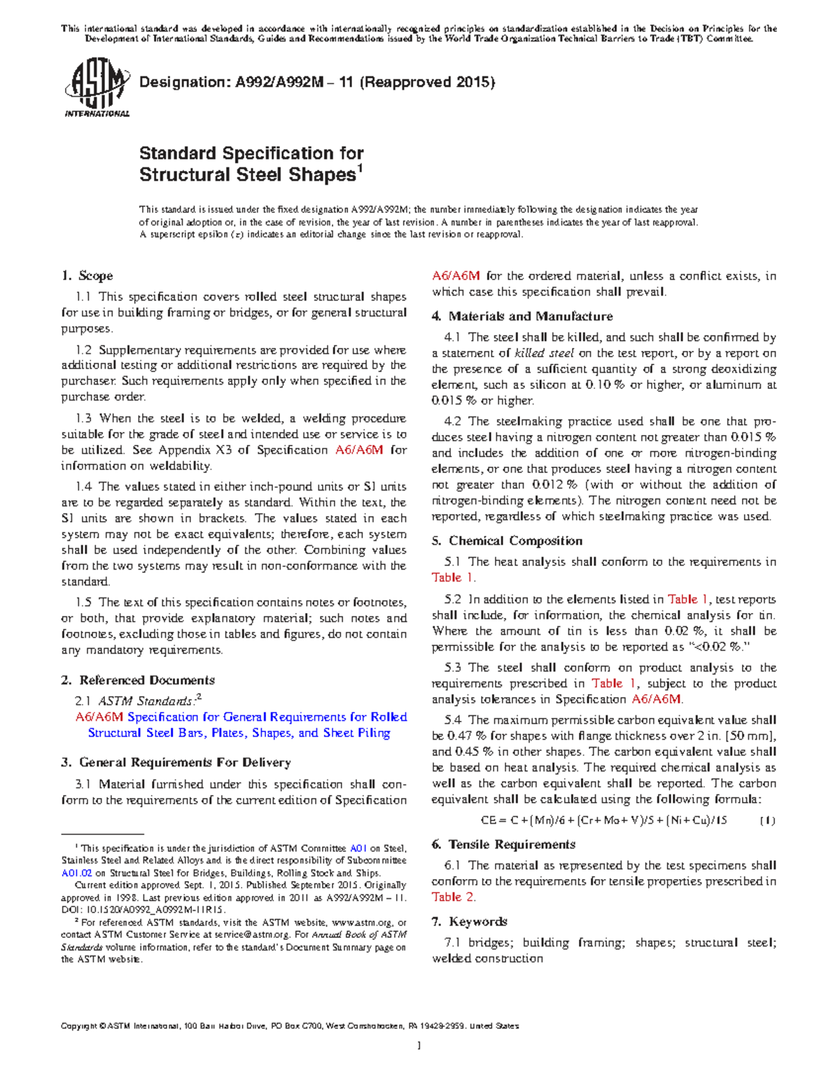 ASTM A11 Standard Specification for Structural Steel Shapes - Studocu