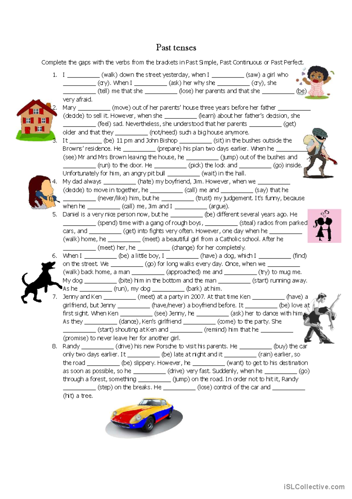 Past Tenses Practice: Fill in the Gaps with Correct Forms - Studocu