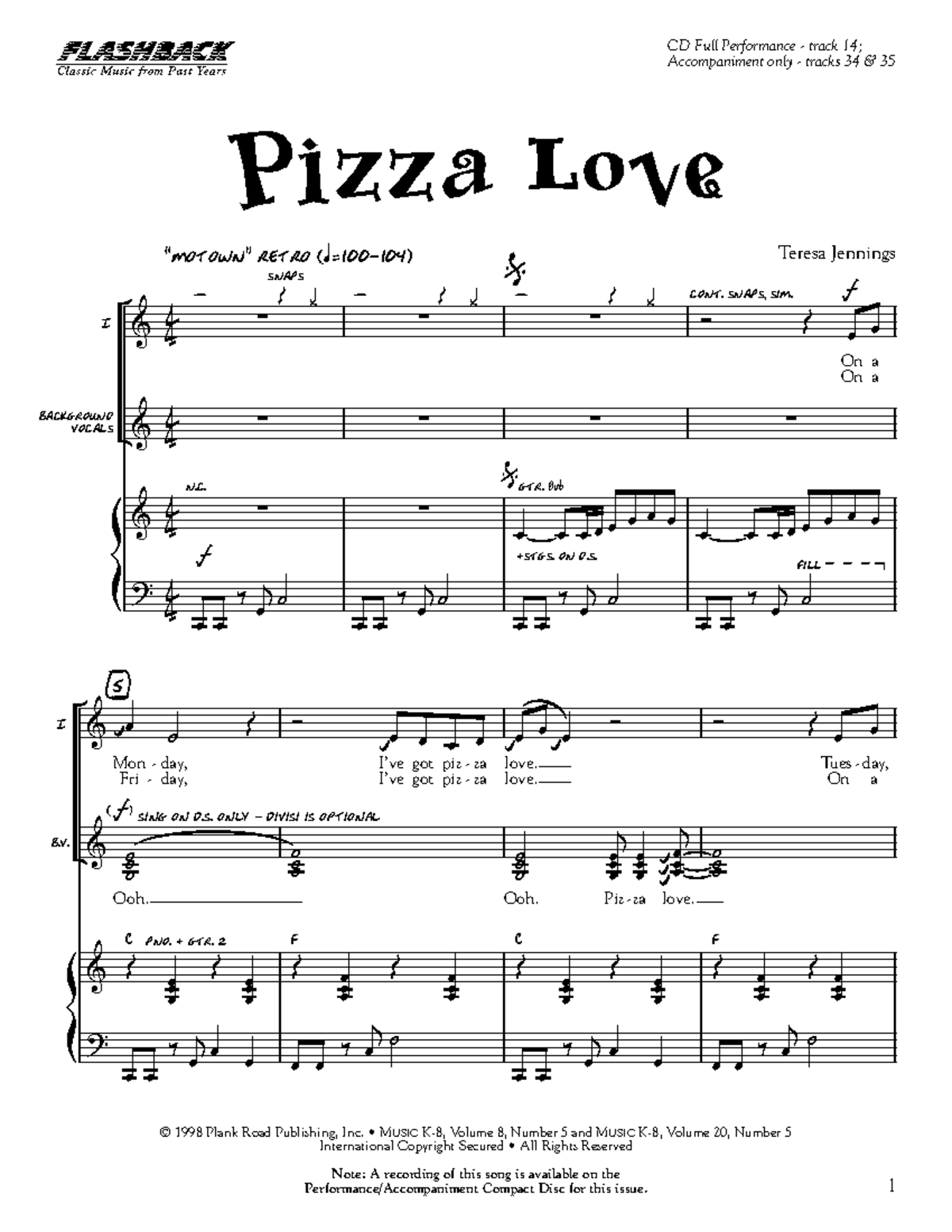 Pizza Love - Music K-8 Performance Notes (Track 14) - Studocu