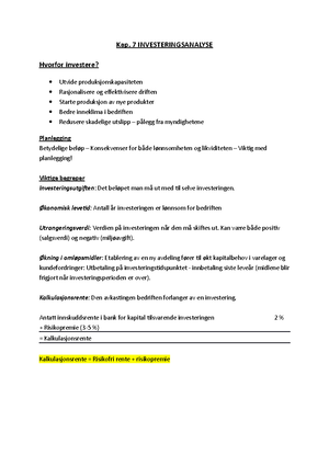 Eksamen Økonoi og ledelse høsten 24 - Fagkode 3070 Fagnavn Økonomi og ledelse EKSAMEN I ØKONOMI ...