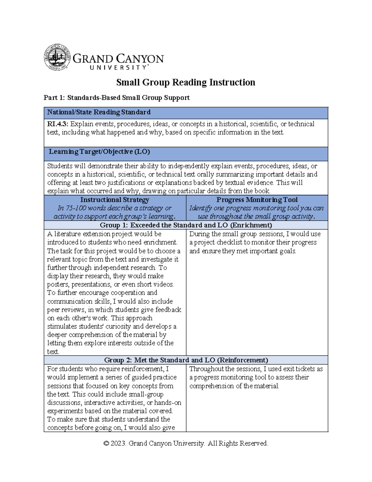 Small Group Reading Instruction: Strategies for Differentiation and ...