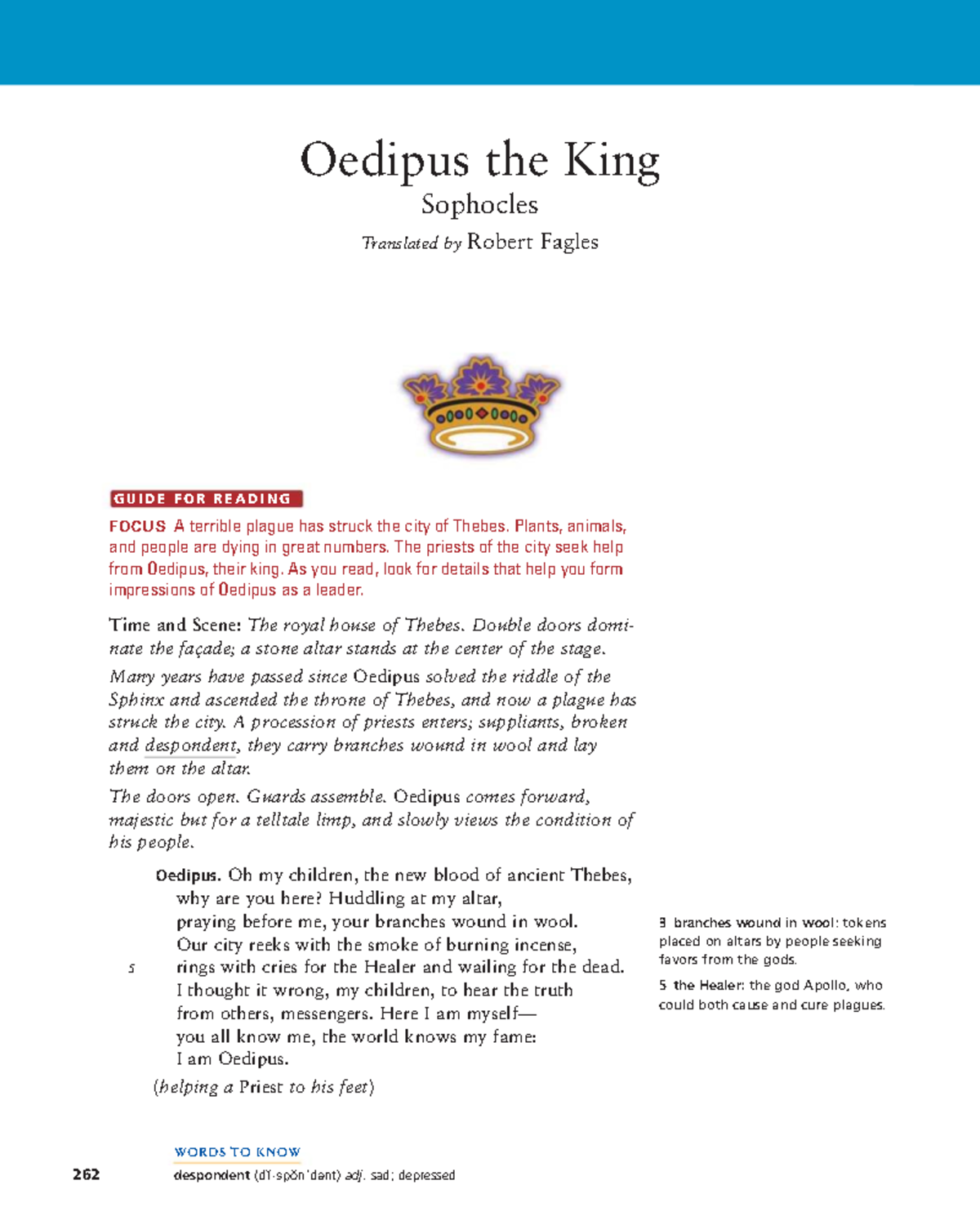 Oedipus the King (ENG 101) - A Comprehensive Reading Guide - Studocu