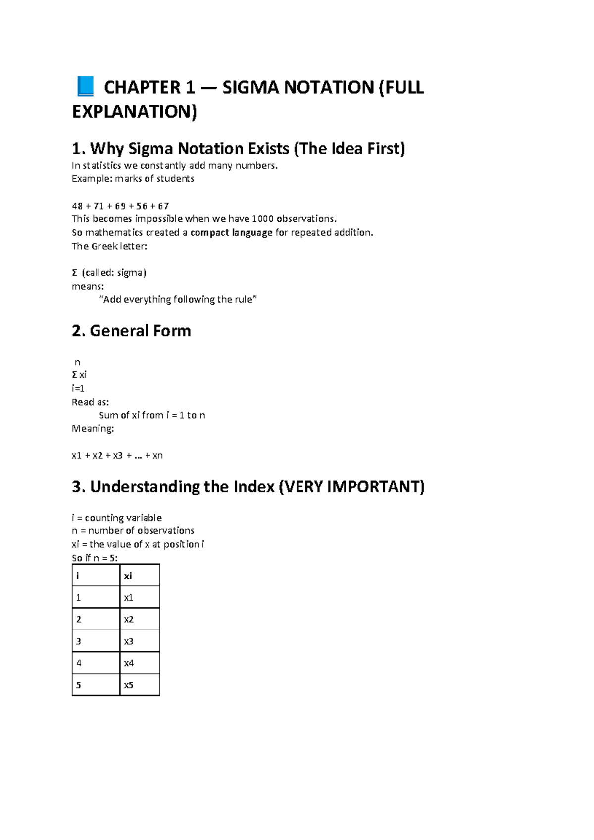 STK 210 Sigma Notation, Variance & Correlation Study Guide - Studocu