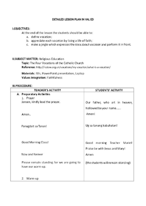 Grade 4 English Lesson Plan: Denotation & Connotation (Q1) - Studocu