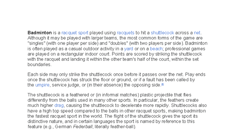 Badminton Overview: History, Rules, and Gameplay Insights - Studocu