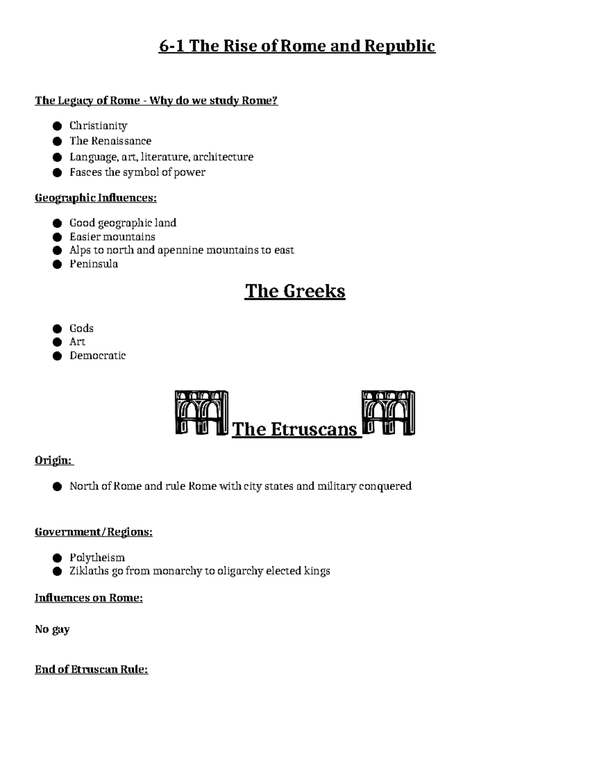 Roman Republic: Rise, Influence, and Legacy Analysis (HIST 101) - 6-1 ...