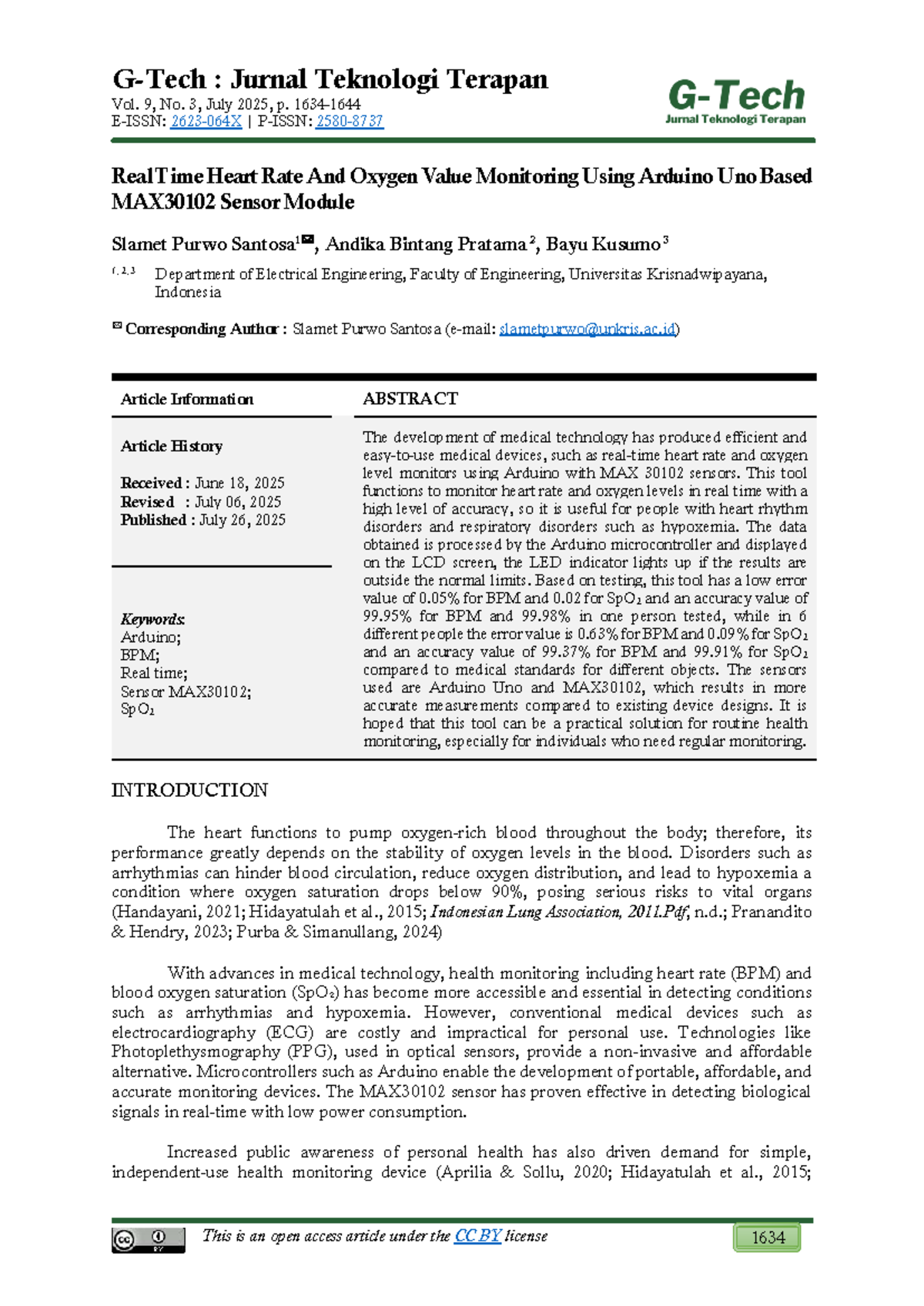Real Time Heart Rate and SpO2 Monitoring Using Arduino Uno (EE 2025 ...