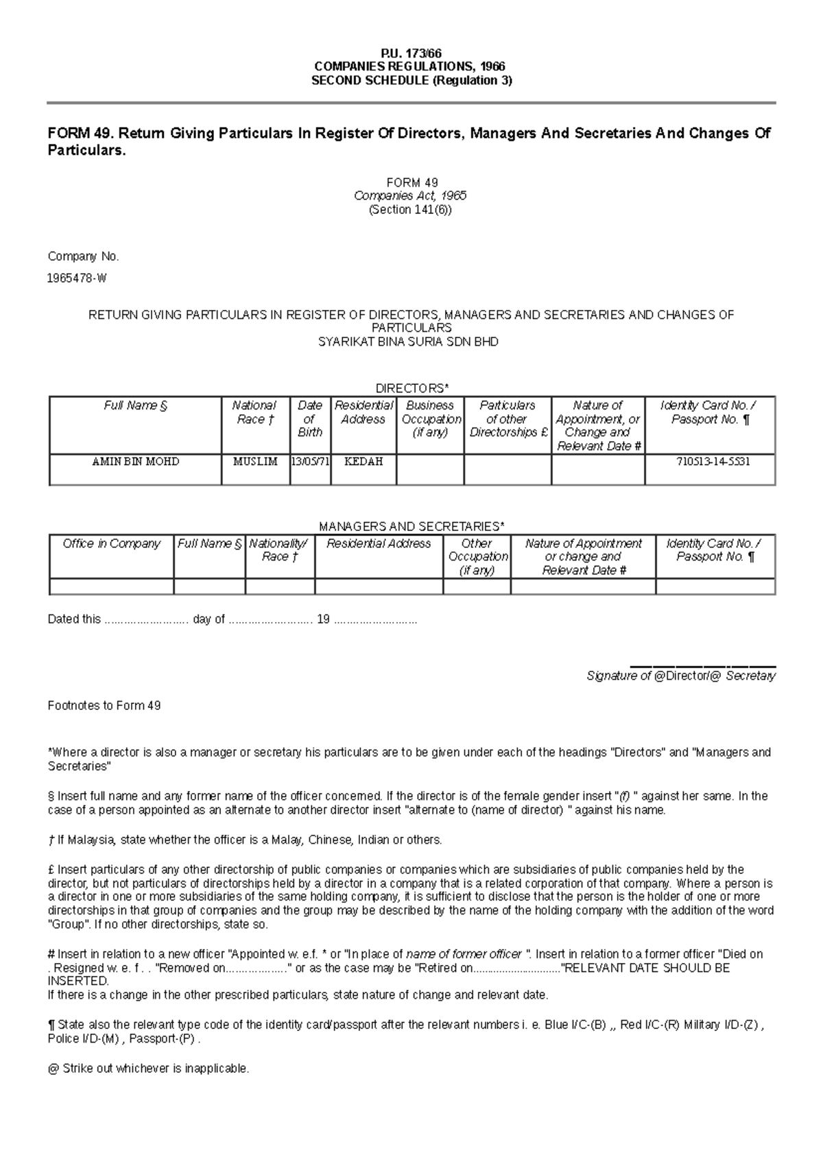 FORM 49 WORD - it will be useful for doing conveyancing assignment - P ...