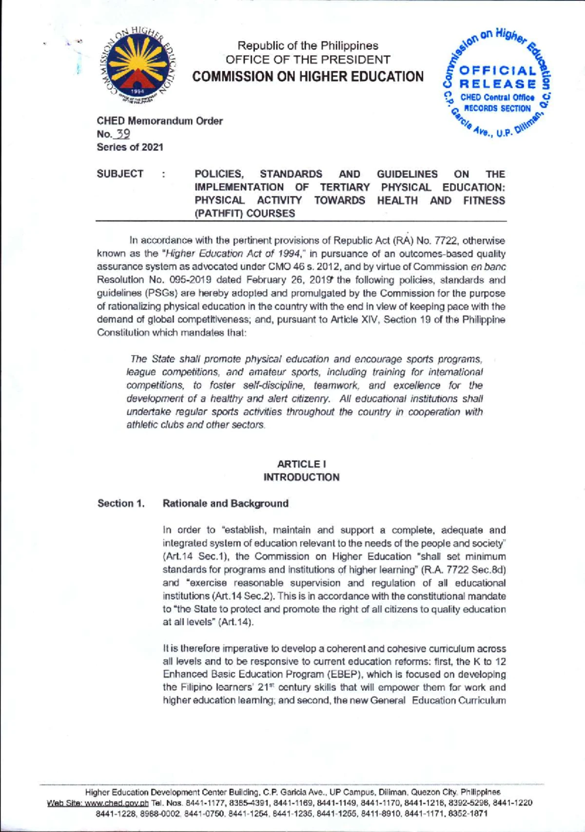 Template - SELG SSLG GPOA - Republic of the Philippines Department of Education REGION III ...