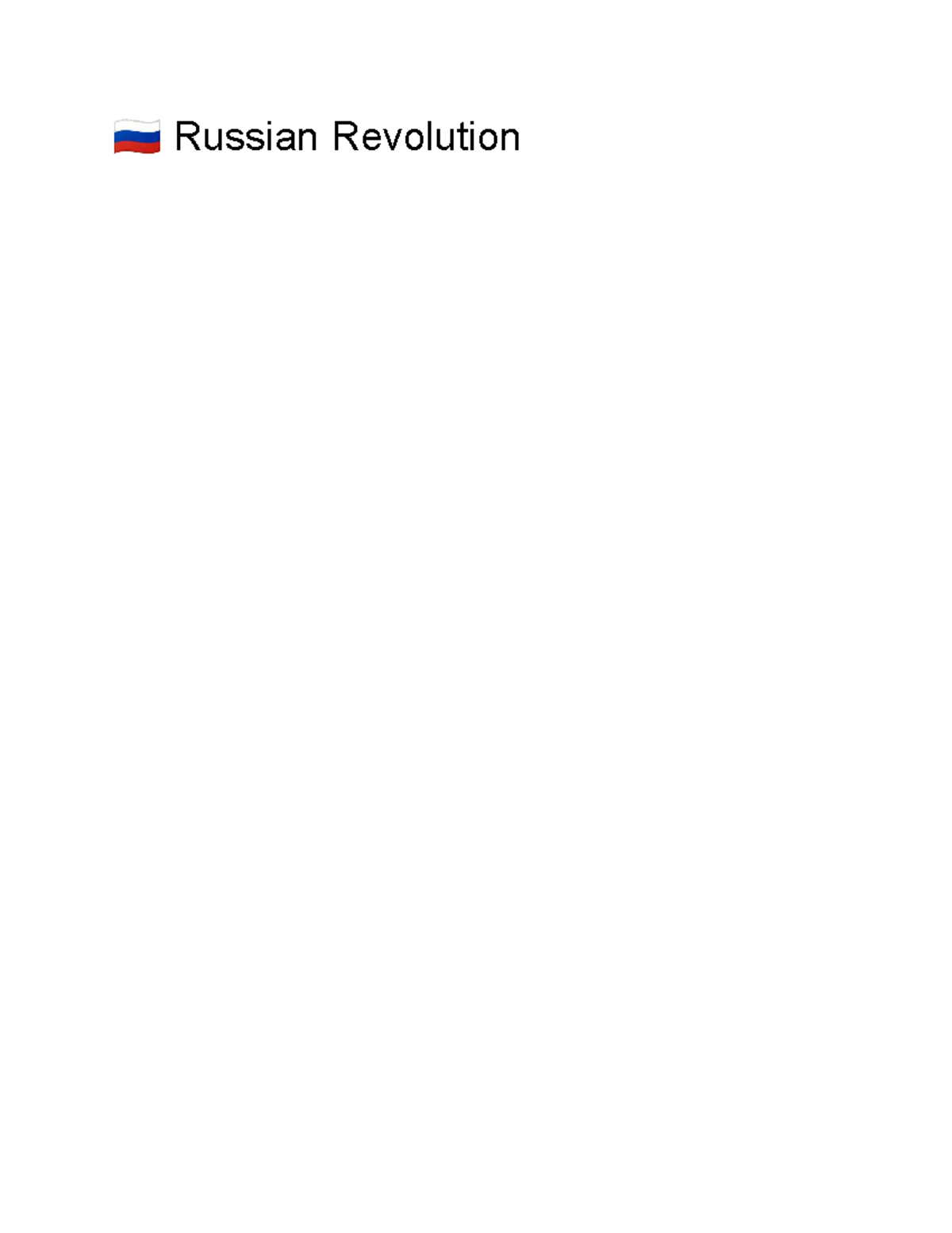 Russian Revolution and Stalin's Totalitarian Rule Overview - Studocu