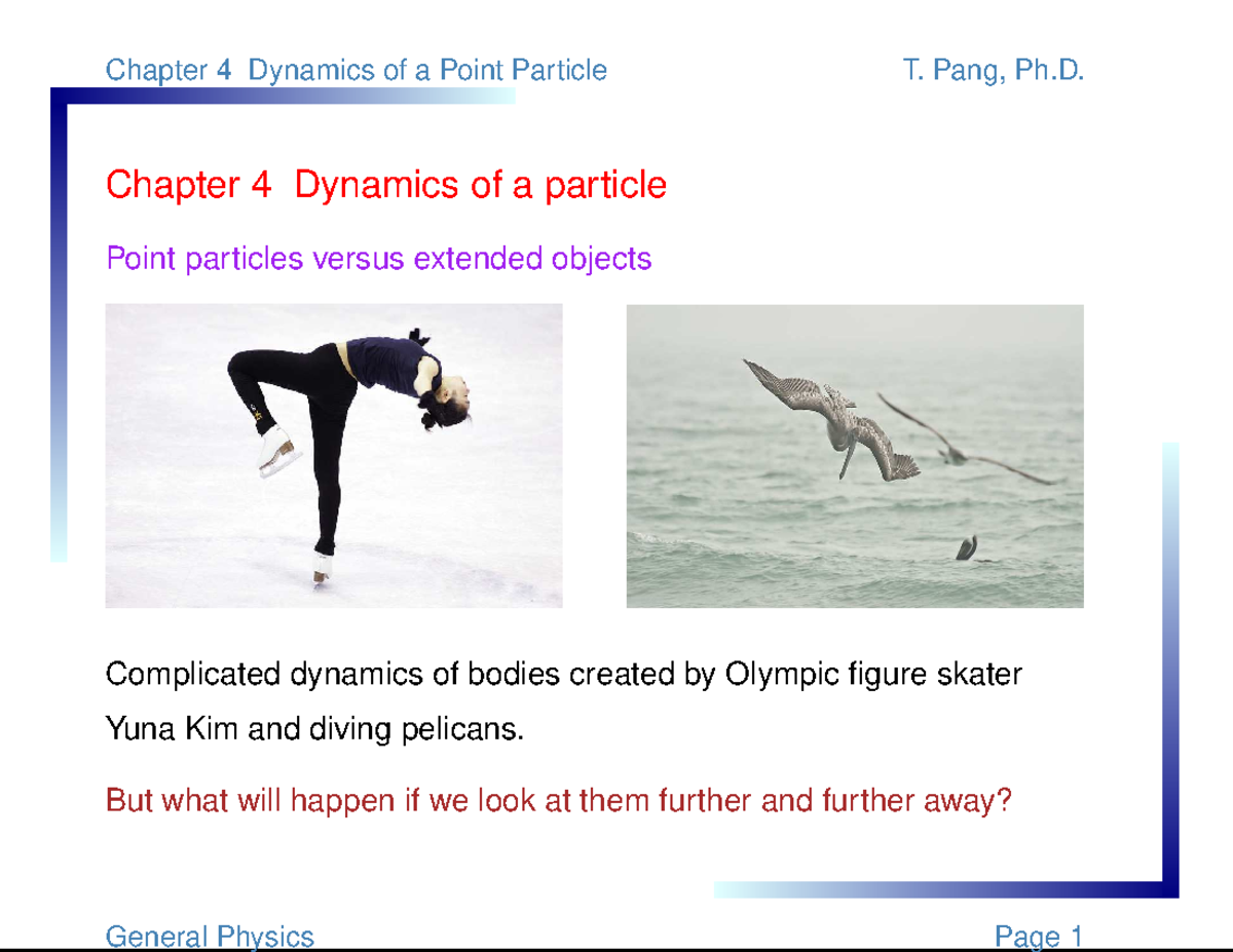 Dynamics of a Point Particle - Chapter 4 - General Physics Notes - Studocu