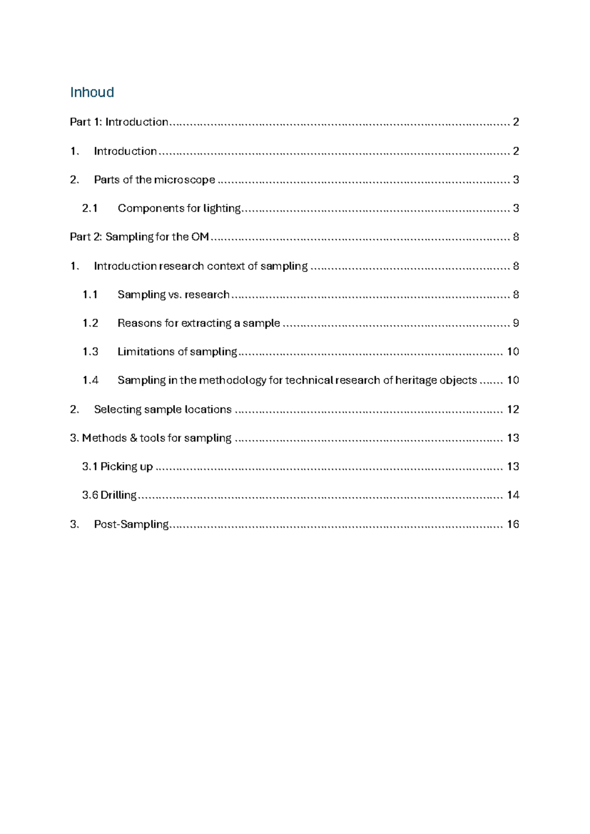 Optical Microscopy Summary Part 1 & 2: Introduction and Sampling ...