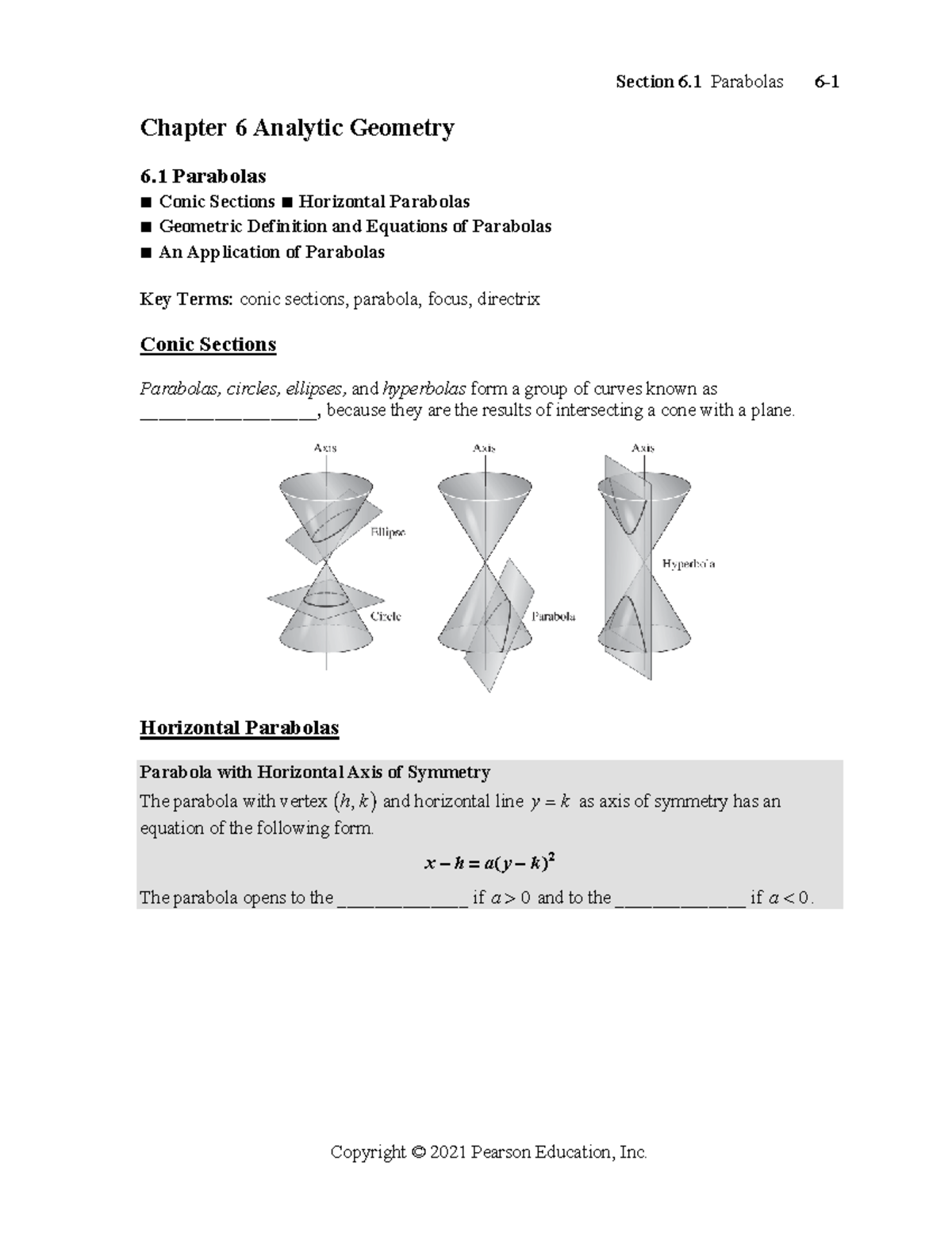 My Notes for Chapter 6: Analytic Geometry (Sections 6.1-6.4) - Section ...