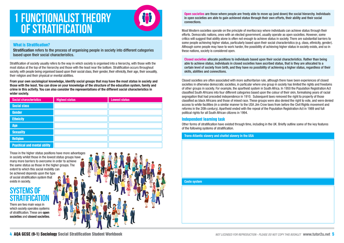 AQA GCSE (9-1) Sociology Social Stratification Workbook Insights - Studocu