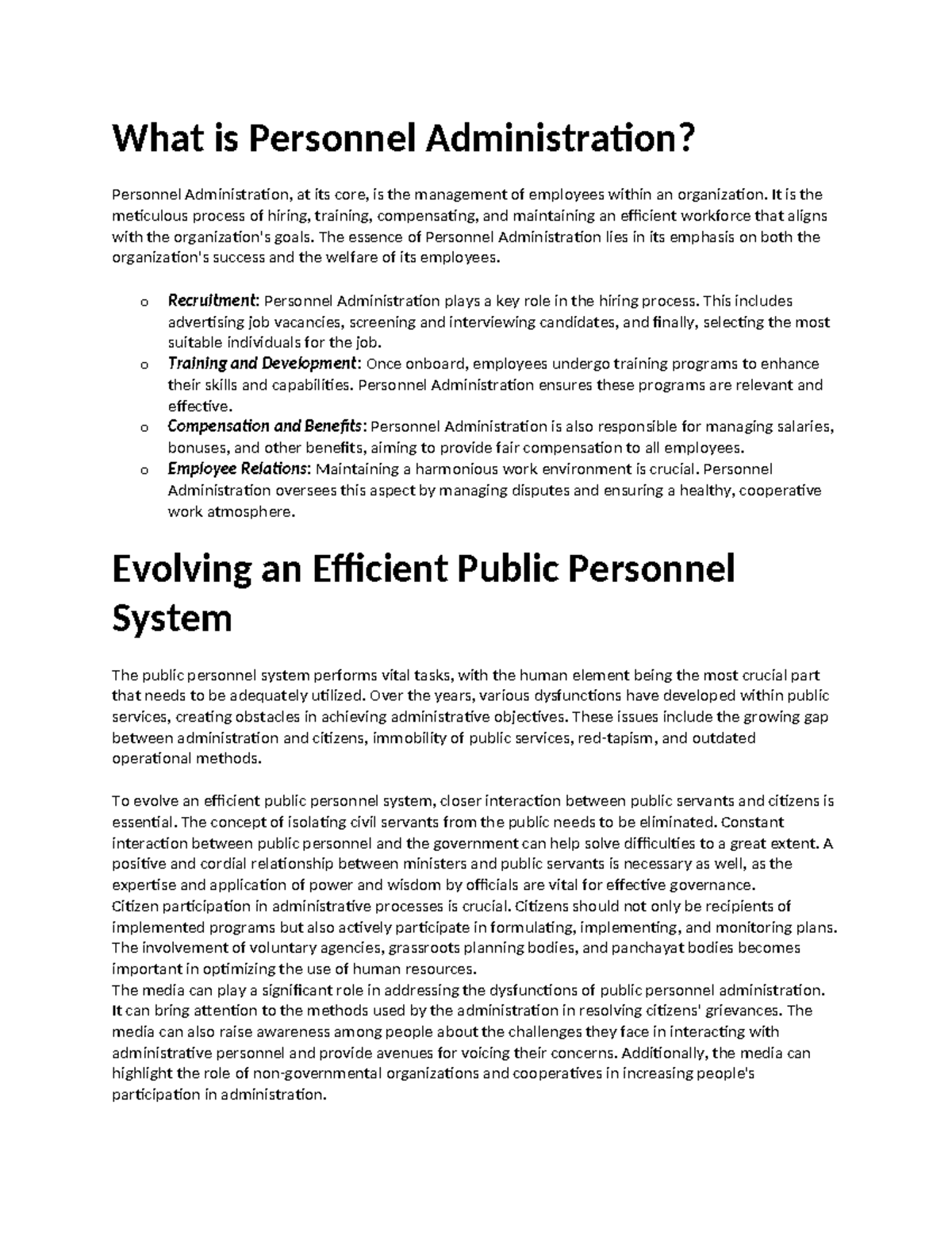 What is Personnel Administration - What is Personnel Administration ...