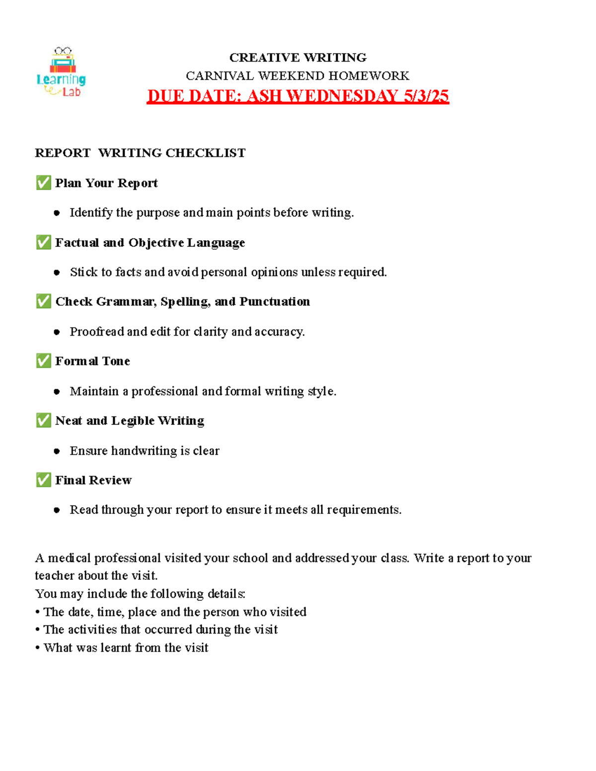 Carnival Weekend - Summary Accelerated College Writing - CREATIVE ...