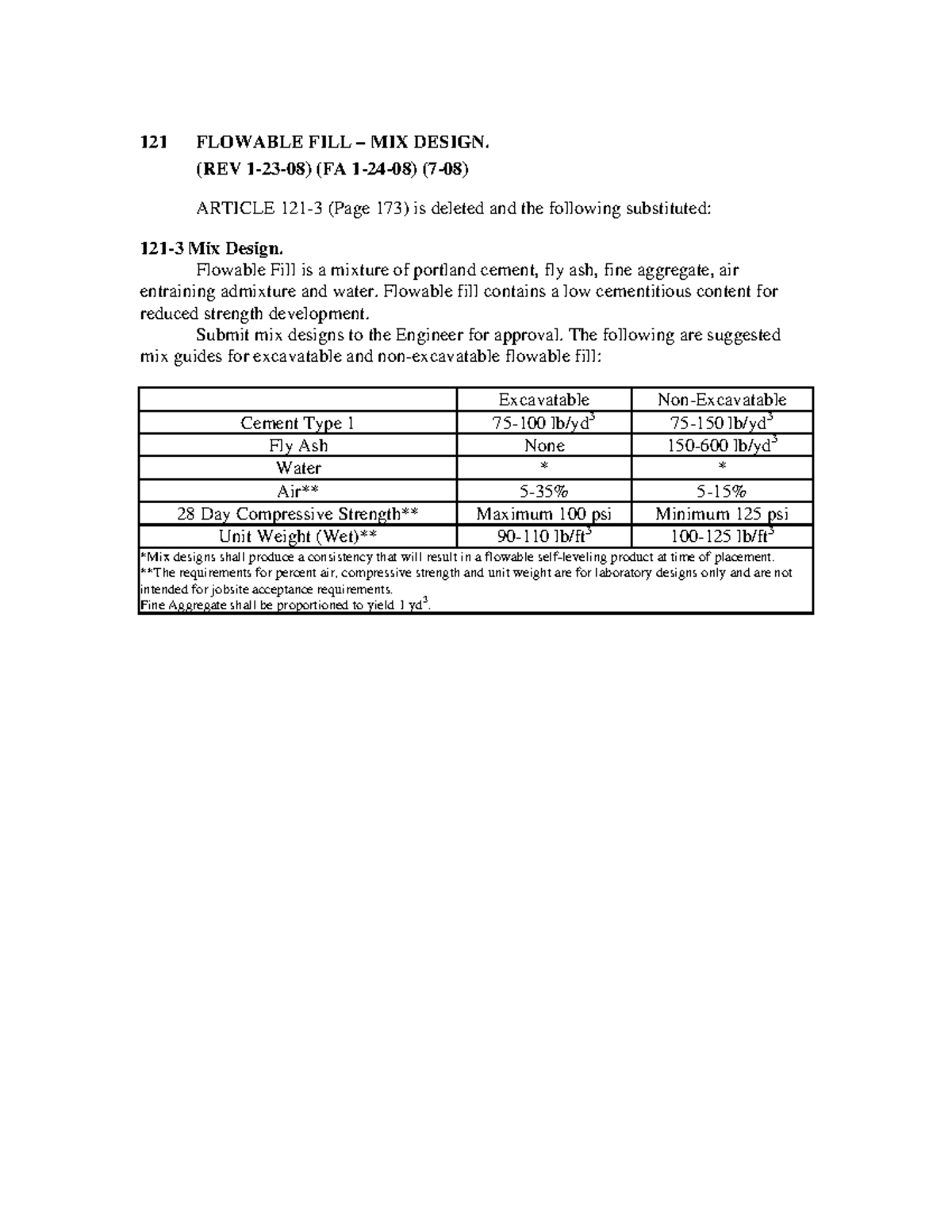 121 FLOWABLE FILL MIX DESIGN GUIDELINES - Studocu