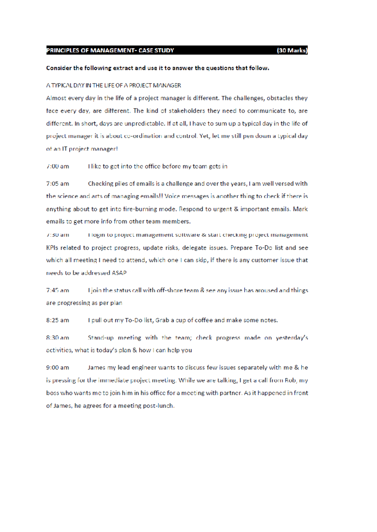PRINCIPLES OF MANAGEMENT - CASE STUDY - Studocu