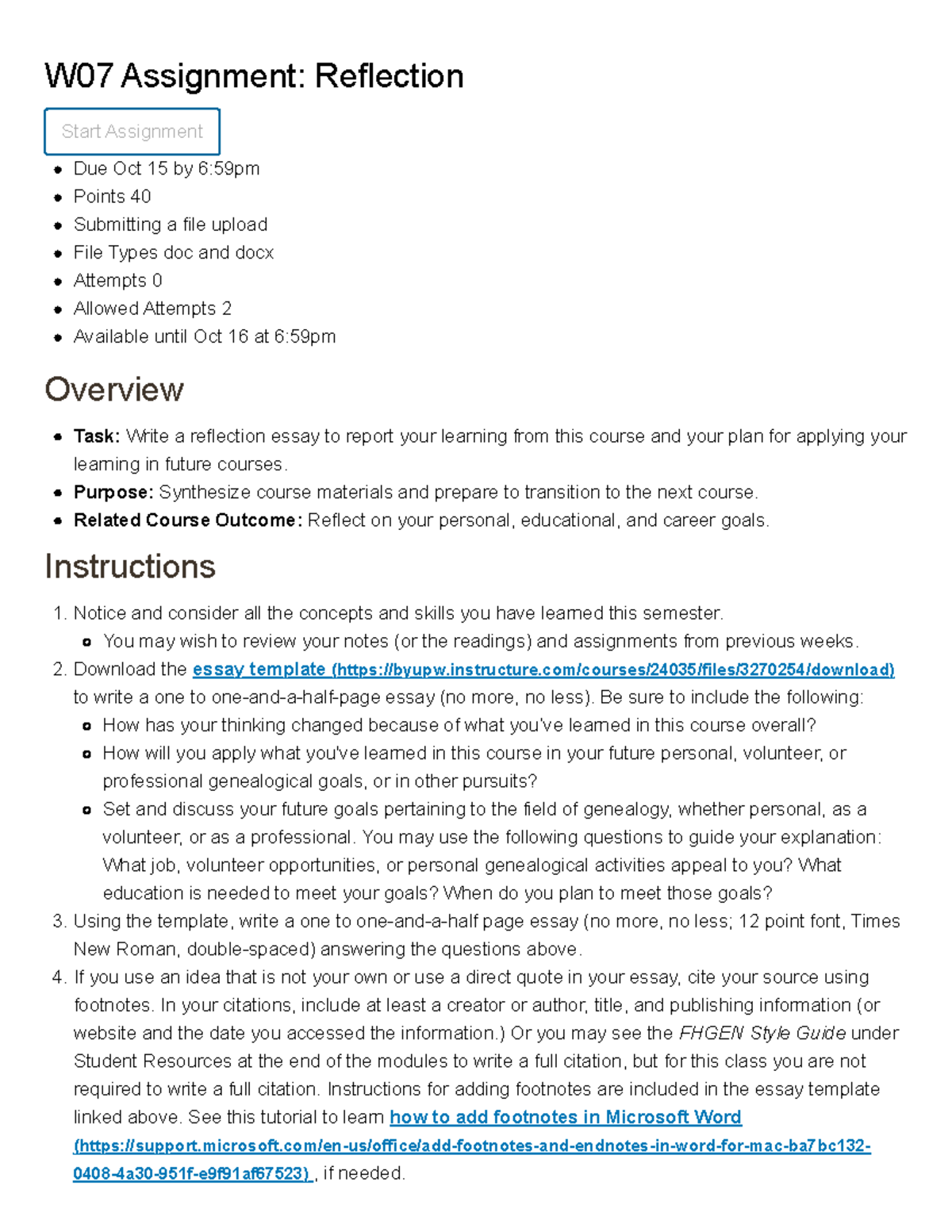 W07 Reflection Essay: Learning Insights & Future Goals - Studocu