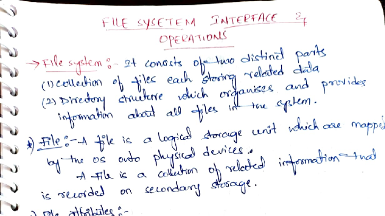 OS Unit 5 - Operating System Notes and File System Access - Studocu
