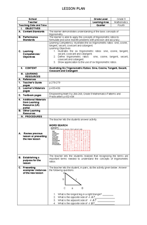 DLP G10 Q2 - Center and Radius of Circle Given its Equation - LESSON ...