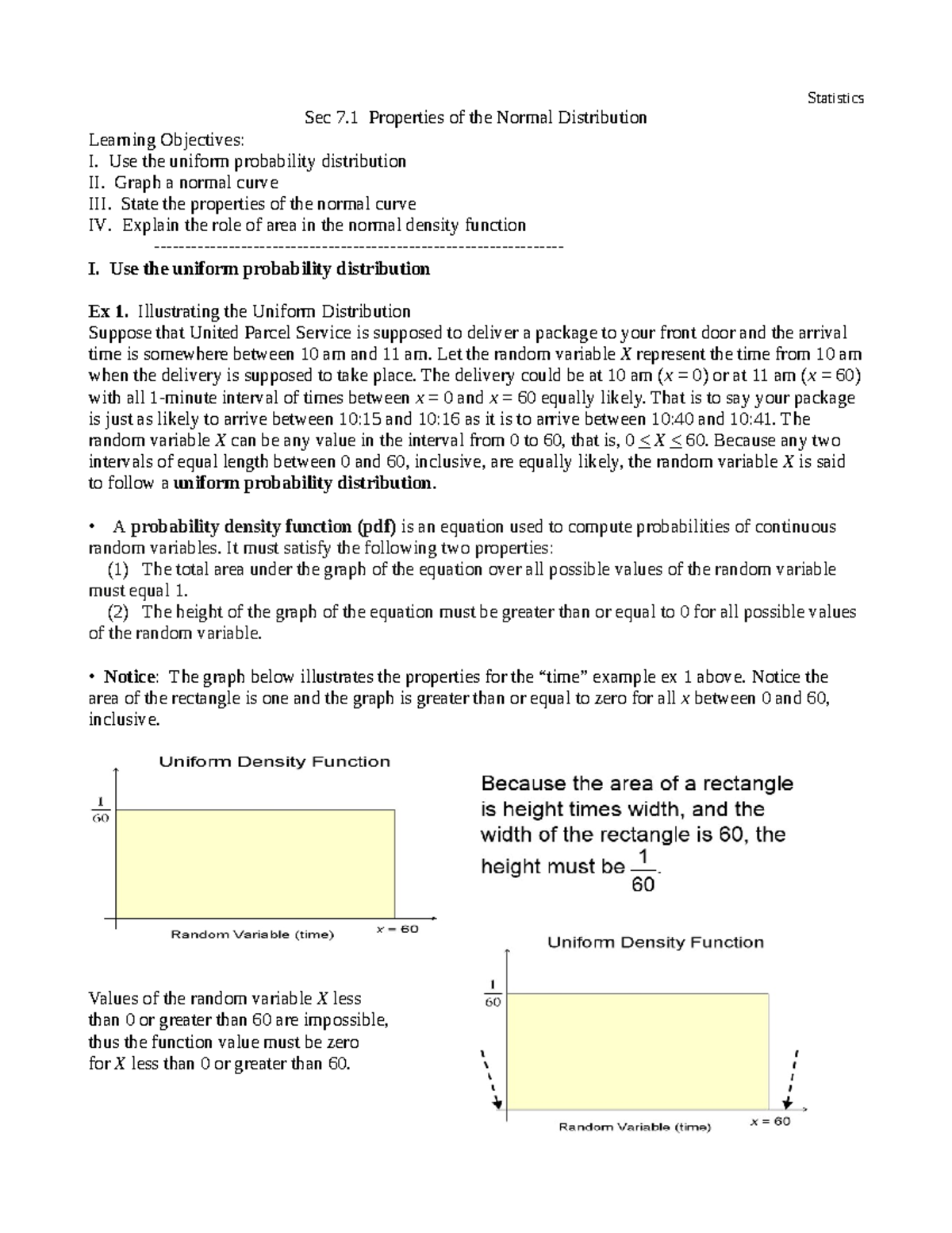 Statistics: Properties of the Normal Distribution - Studocu
