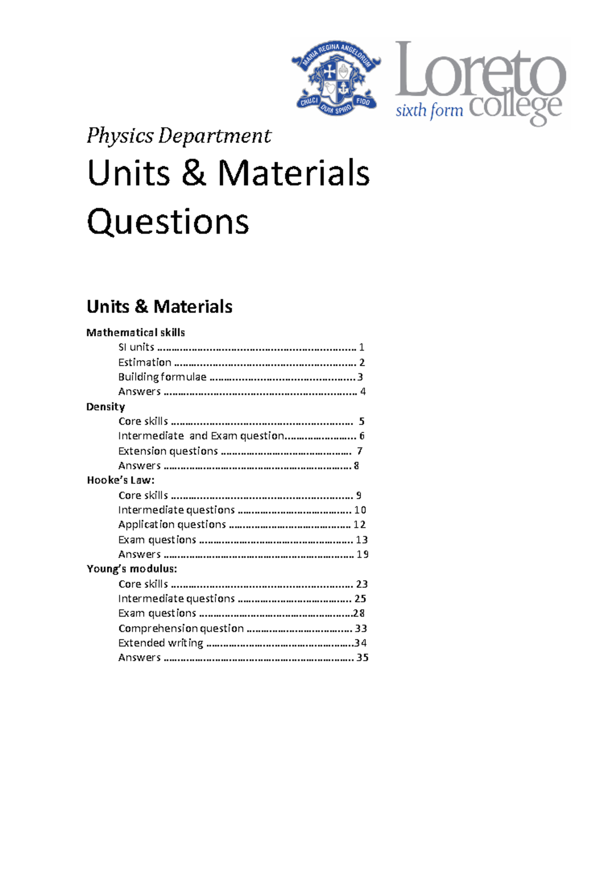 Physics 19376: Density & Law Questions - Core Skills & Exam Prep - Studocu