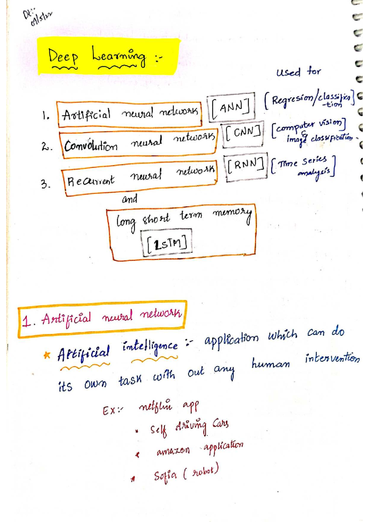 Deep Learning Handwritten Notes - t/AIMLDeepThaught/ - Studocu