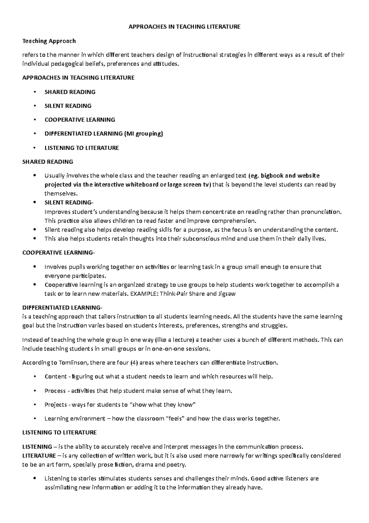 Teaching Literature: Approaches & Strategies for Effective Learning ...