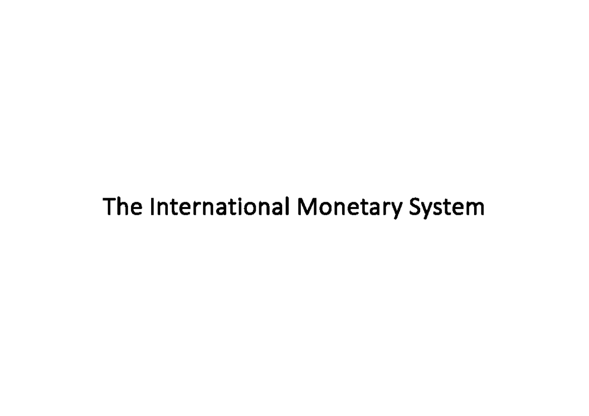 Midterm Practice Questions for International Monetary System Law - Studocu